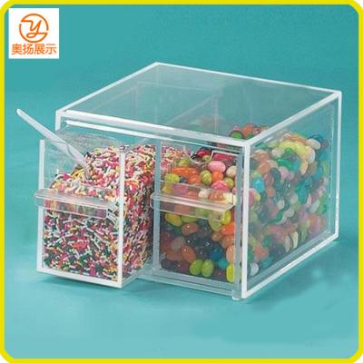 China customized clear acrylic candy display case/acrylic food storage box for sale