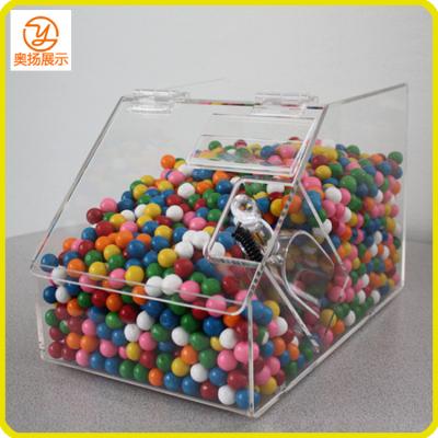 China customized supermarket display box clear acrylic candy case for sale
