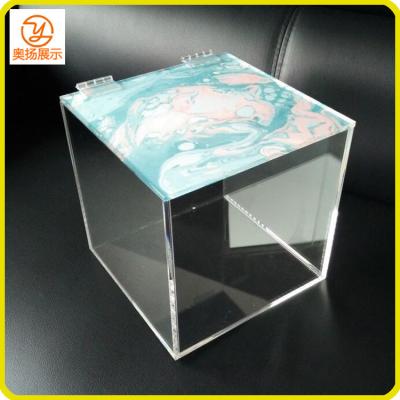 China Hot sale customized square acrylic box with lid acrylic storage box display box for sale