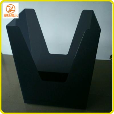 China New design customized acrylic shopping bag display box with wheels for sale
