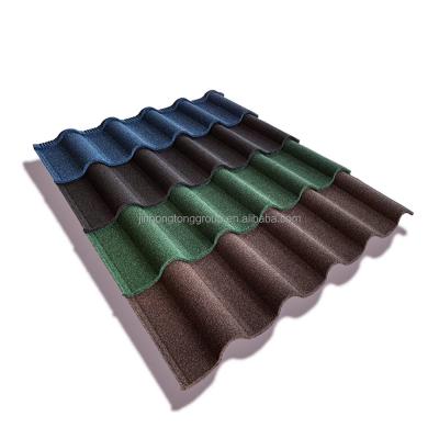 중국 색상 돌 칩 코팅 표면 0.3mm 0.35mm 0.4mm 0.42mm로 만든 지붕에 대한 돌 코팅 철강 지붕 잎 판매용