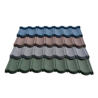 중국 색상 돌 칩 코팅 표면 0.3mm 0.35mm 0.4mm 0.42mm로 만든 지붕에 대한 돌 코팅 철강 지붕 잎 판매용