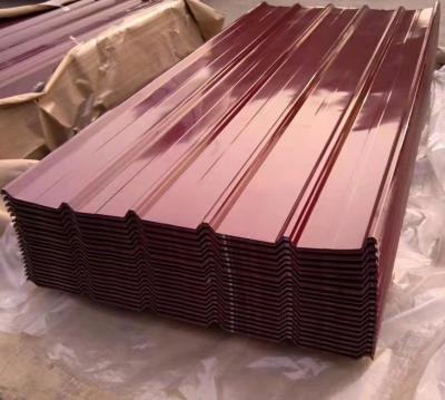 China 26 Gauge Blauw gecoate voorgeverfde koudgewalste metalen gegorfelde stalen dakplaat geschikt voor verschillende toepassingen Te koop