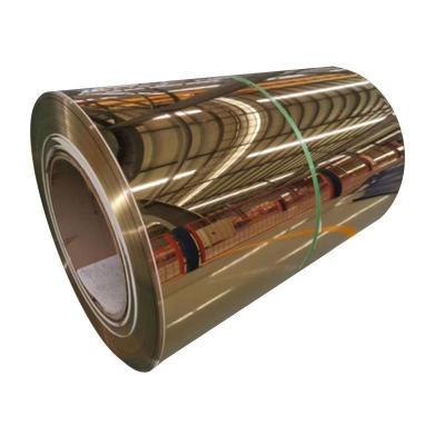 China Furniture PVD Coating Mirror Gold Stainless Steel Strip Decorative Coil 310S 410 430 304 with Thickness 0.3mm-3mm for sale