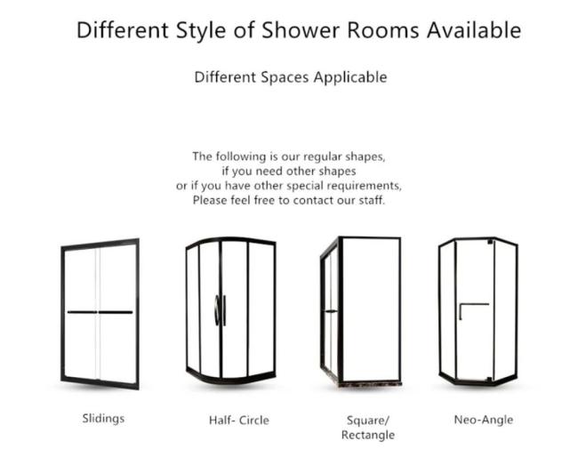High Quality Control Sliding Frameless Glass Door of Shower Room Multifunction Shower Room Doors Safety Glass