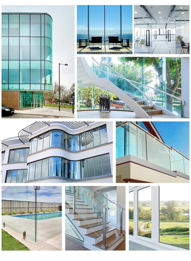 Commercial Office Partition Safety Tempered Frameless Glass Sliding Doors Interior Prices