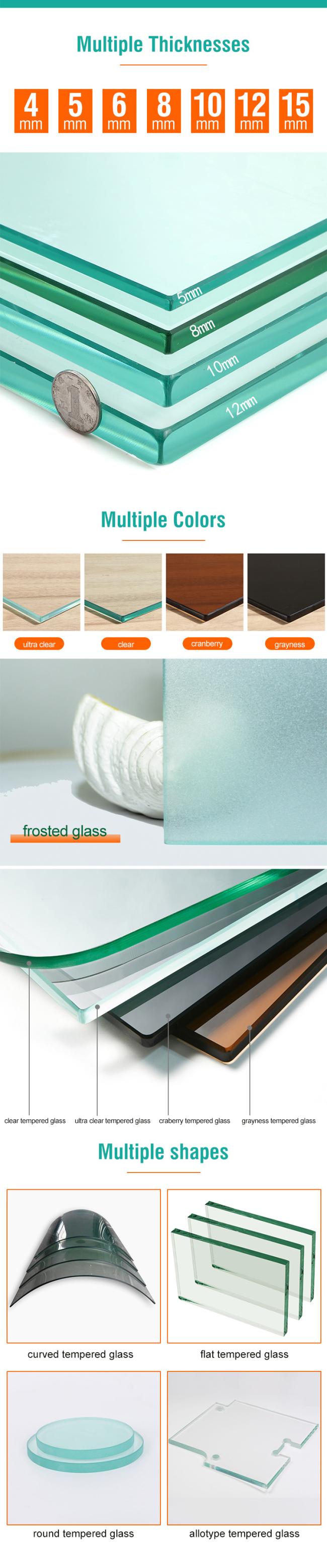 12mm 15mm Printing Tempered Glass for Door and Partition