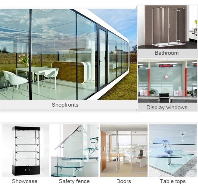 12mm 15mm Printing Tempered Glass for Door and Partition