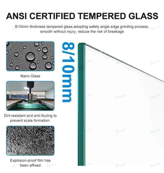 Factory Customized 4mm 5mm 6mm 8m 10mm 12mm Clear Full Tempered Toughened Thermal Glass Price