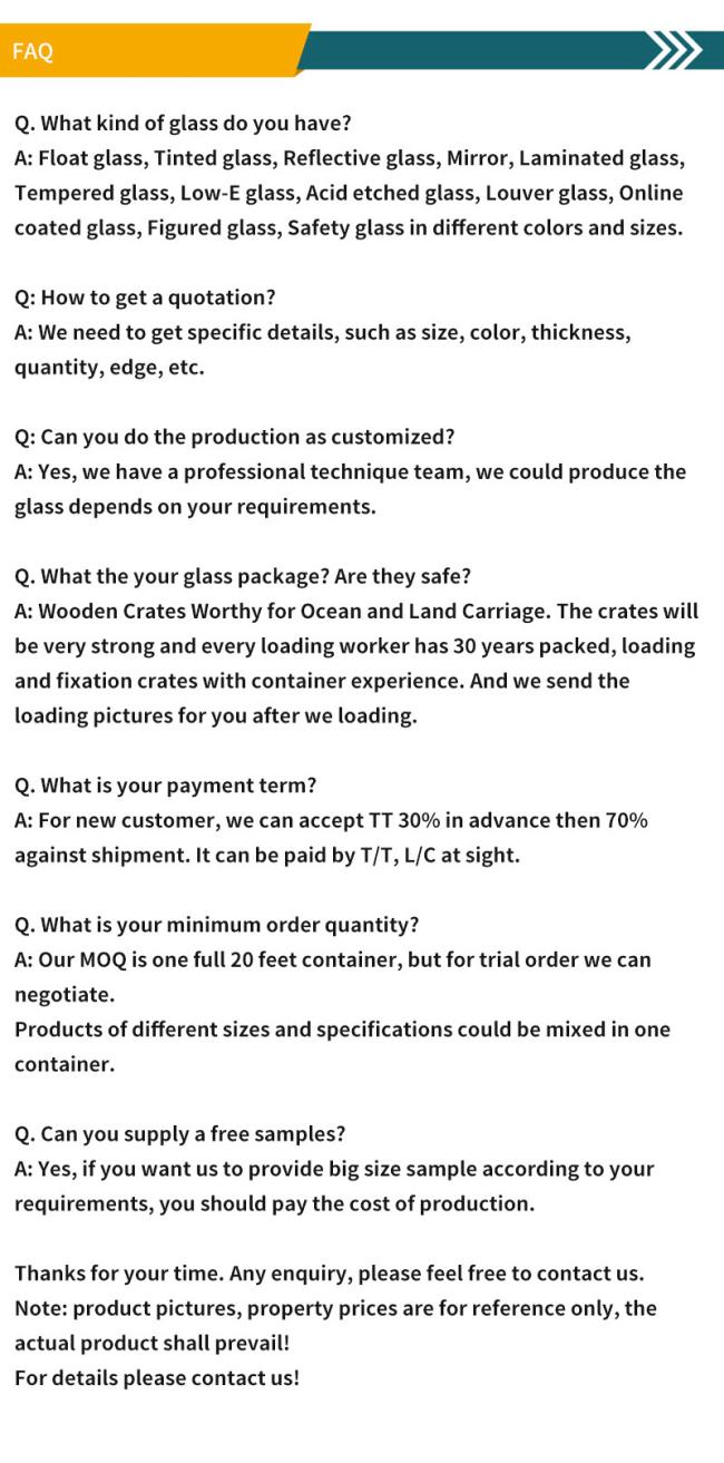 Ultra Clear Pattern Glass Rolled Glass Panel for Partition Door Window Pattern Glass for Solar Panel