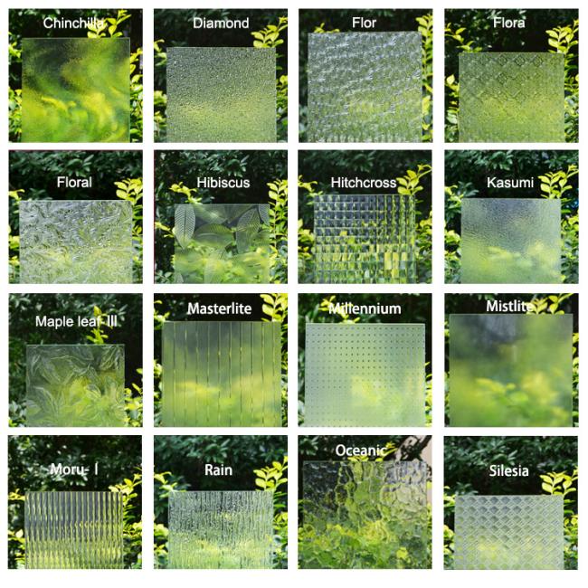 Extra/Clear Moru/Tinted Moru /Mistelite/Flutelite/Millenium Patterned Glass Home Decoration