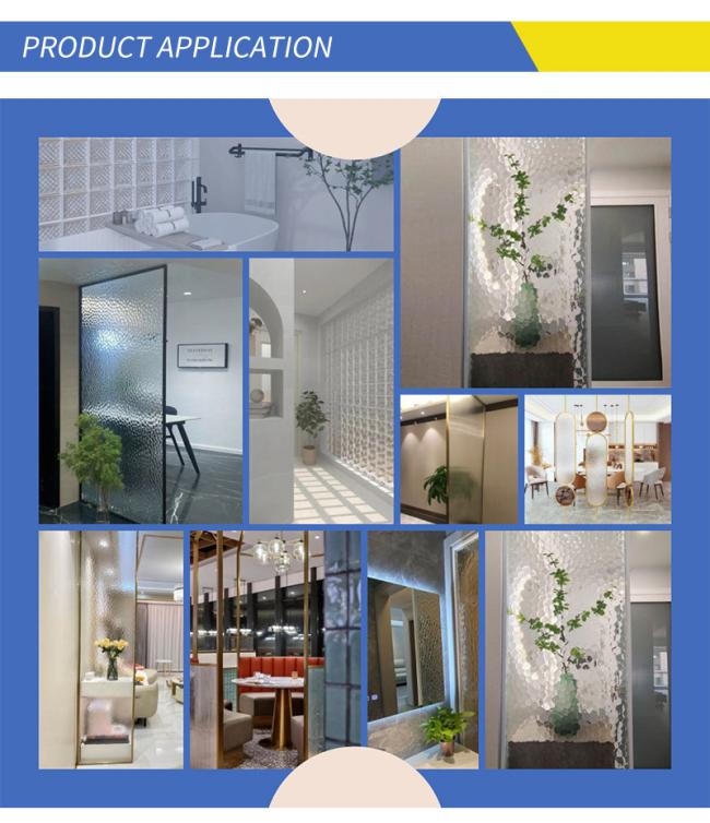 Clear Color Pattern/Paint Decorative Glass for Door, Window, and Room Divider Pattern Glass