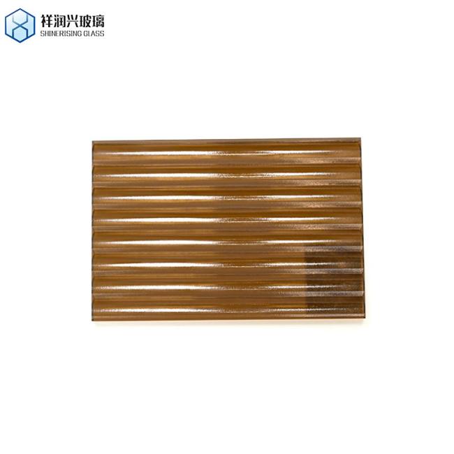 Decorative Flora Patterned Pattern Figured Glass Frosted Satin Acid Etched Back Painted Lacquered 4mm 5mm 6mm 8mm Brown Embossed Glass