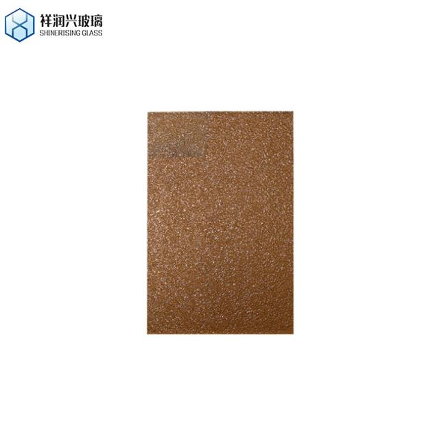 Decorative Flora Patterned Pattern Figured Glass Frosted Satin Acid Etched Back Painted Lacquered 4mm 5mm 6mm 8mm Brown Embossed Glass