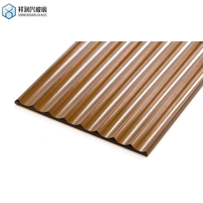 Rain/Diamond/Water Hot Selling Item Large Silver Mirror 1 Way Glass Tinted Mirror Glass Brown Embossed Glass