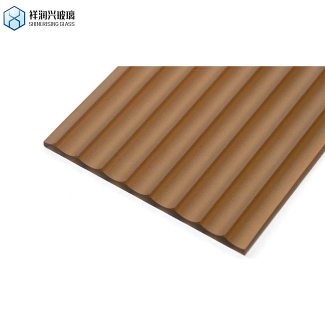Rain/Diamond/Water Hot Selling Item Large Silver Mirror 1 Way Glass Tinted Mirror Glass Brown Embossed Glass