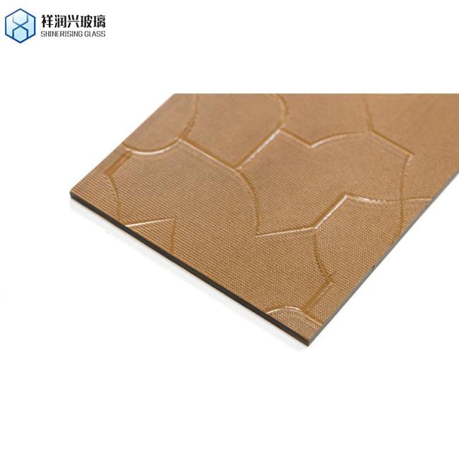 Rain/Diamond/Water Hot Selling Item Large Silver Mirror 1 Way Glass Tinted Mirror Glass Brown Embossed Glass