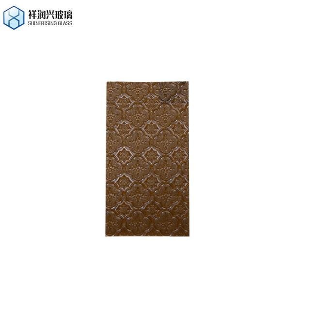 Rain/Diamond/Water Hot Selling Item Large Silver Mirror 1 Way Glass Tinted Mirror Glass Brown Embossed Glass