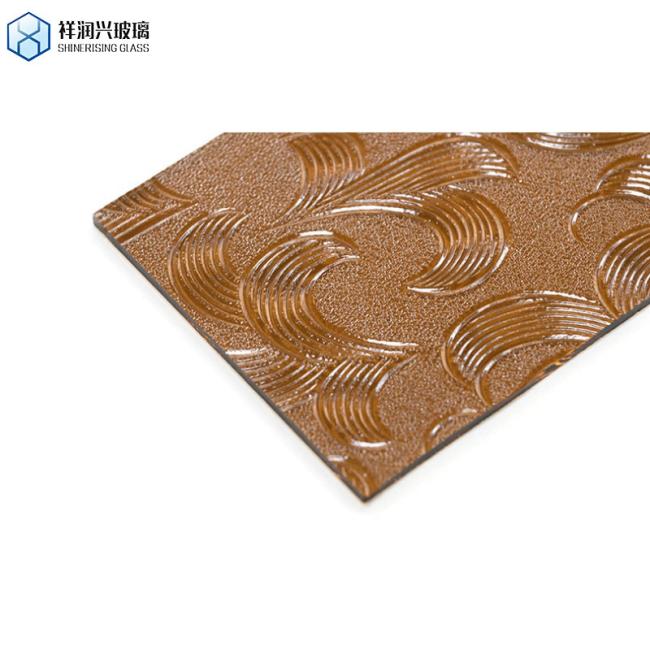 Rain/Diamond/Water Hot Selling Item Large Silver Mirror 1 Way Glass Tinted Mirror Glass Brown Embossed Glass