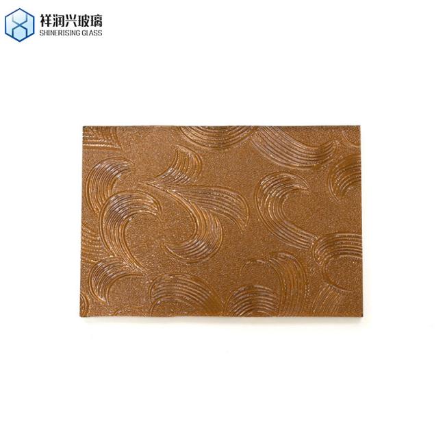 Rain/Diamond/Water Hot Selling Item Large Silver Mirror 1 Way Glass Tinted Mirror Glass Brown Embossed Glass