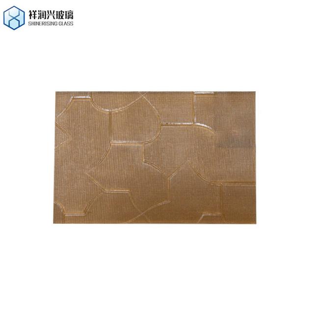 2mm-10mm Temperable Figured Pattern Grey Glod Ultra Clear Moru Glass Panel for Partition Door Window Brown Embossed Glass