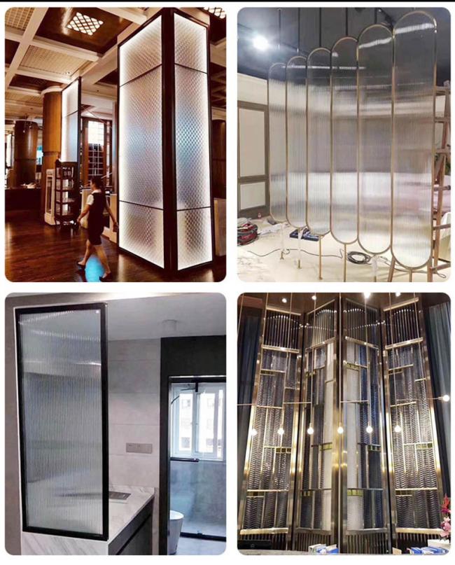 High Quality Safety Pattern Acid Etched Frosted Color Glass for Decoration Factory Price