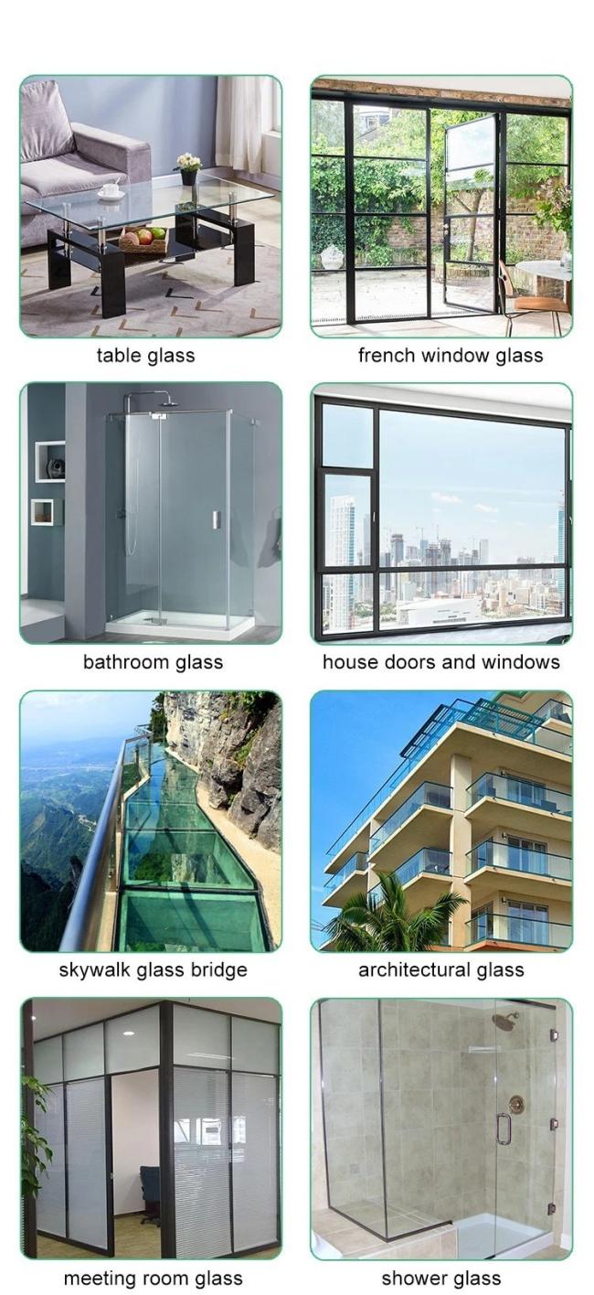 Custom Size Custom Thickness and Color/Tempered Laminated Glass with PVB for Build/House/Construct