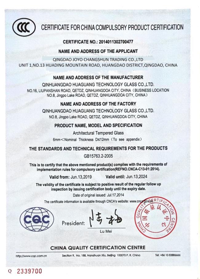 Factory Price Clear Safety Tempered Glass 3, 5, 7, 9, 11mm Building Tempered Glass