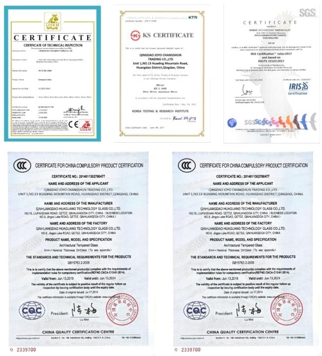 Sheet Float Reflective Frosted Acid Etched Glass Esg/Vsg Toughened Safety Laminated Low E Insulated Tempered Glass