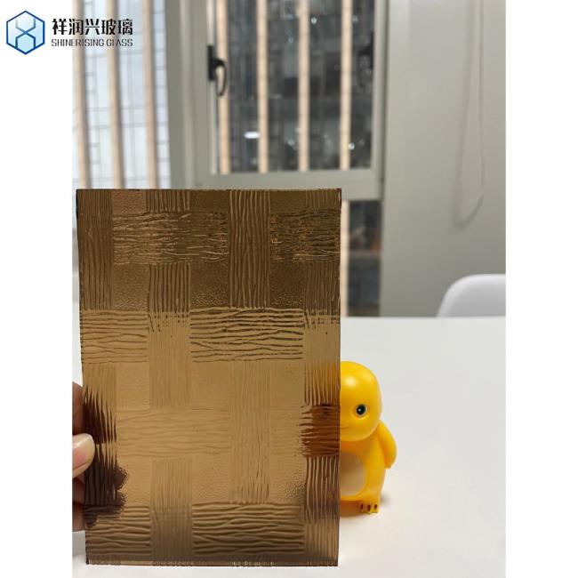 4mm Bronze Diamond Pattern Glass, Clear Diamond Pattern Glass