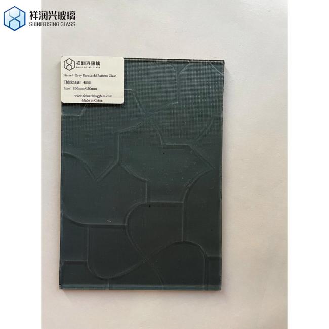 3-8mm Grey Map Patterned Figured Glass
