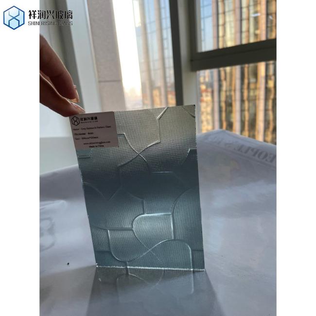 3-8mm Grey Map Patterned Figured Glass