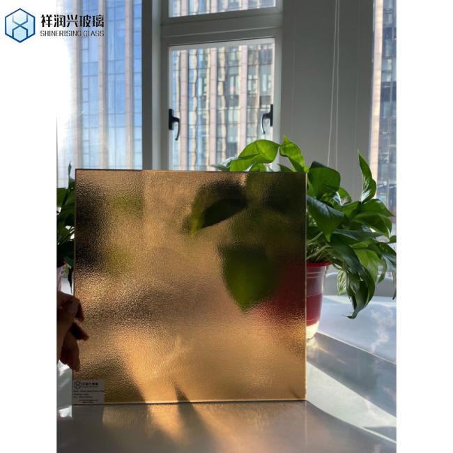 Hot Selling 3mm-8mm Clear Bronze Karatachi Nashiji Mistlite Flora Fluted Pattern Glass