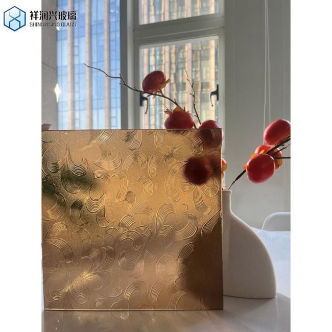 High Quality Stained Pattern Glass China Manufacturer 4mm-19mm Colour Tempered Glass Decorative Pattern Art Glass