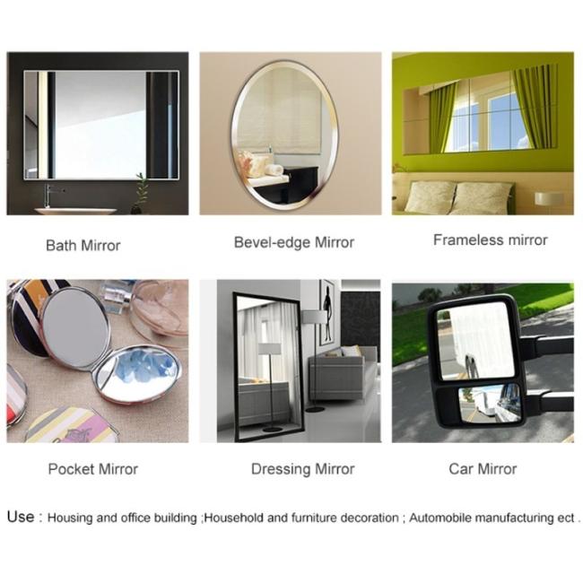 Qingdao Supply of High Quality Glass Sheet Aluminium Mirror Silver Flat Surface Mirror