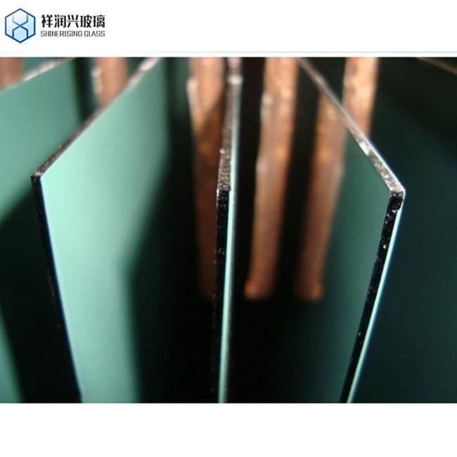 Sapphire Blue Pack Round Square Glass Beveled Mirror 3.0mm Customized Mirror Tray with Crystal