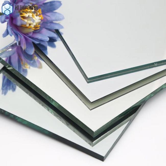 Sapphire Blue Pack Round Square Glass Beveled Mirror 3.0mm Customized Mirror Tray with Crystal