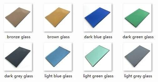 Size 4&quot;&quot; 6&quot;&quot; Clear Tinted Bronze Reflective Blade Louvre Glass for Windows