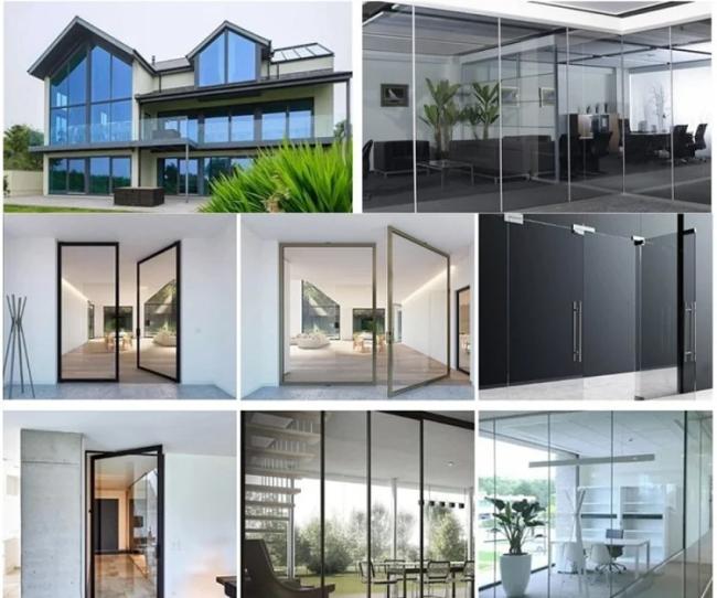 Reflective Glass Dark Blue Bronze Grey Building Glass Sheets Tinted Float Glass Building Glass in Tempered