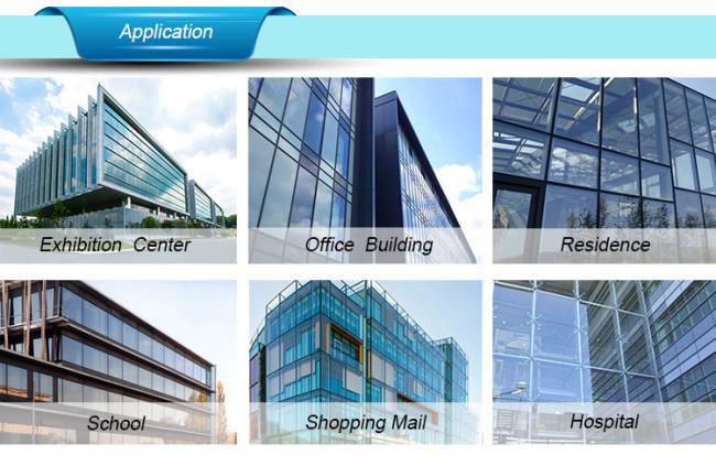 Qingdao American Standard Custom Building Low-E Glass Panels for Exterior Wall