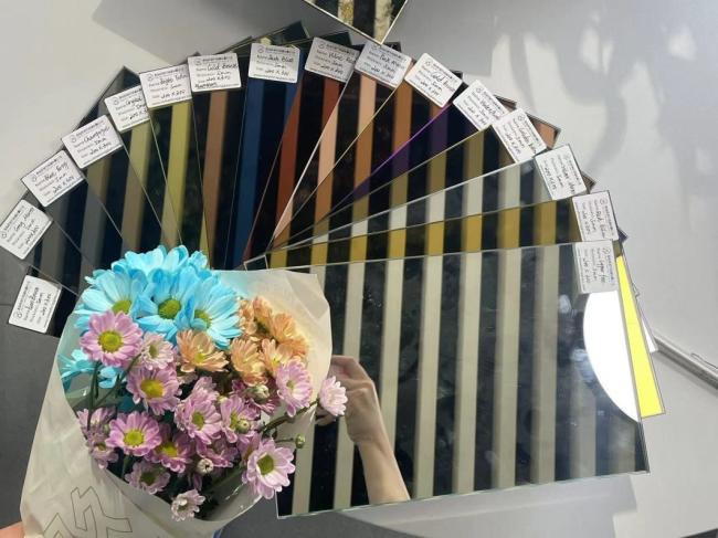 2mm 3mm 4mm 5mm 6mm 8mm Colorful Silver Color Change Mirror Sheet for Decoration, Tinted Colored Glass Mirror