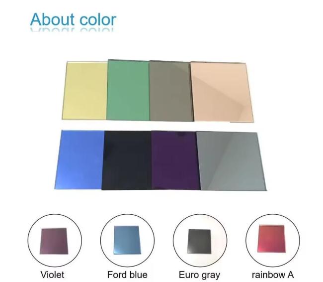 Colored Mirror Glass Tinted Mirror Glass Wall Decorative Colored Mirror Glass Sheet