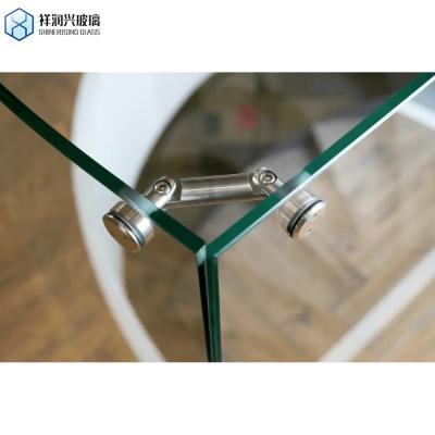 China 8 mm gehard glas tafelblad met vlak gepolijste rand Werk volgens de eisen van de klant Te koop
