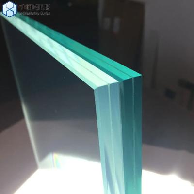China Clear Ocean Blue Laminated Glass 6.3mm 6.38mm Tempered Glass for Outdoors for sale