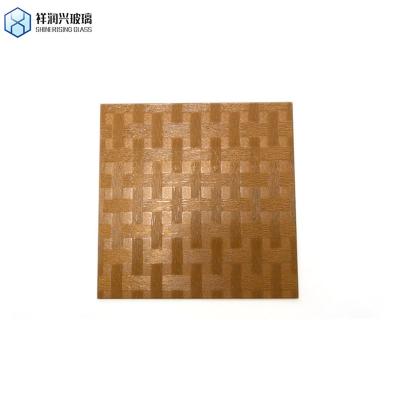 China Brown Patterned Glass Shinerising 3mm 5mm 1830*2440new Technology Style Glass Embossed Glass for sale