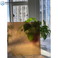 China Float Glass Bronze Flora Pattern Ultra Clear Karatachi Pattern Glass with Consumption for sale