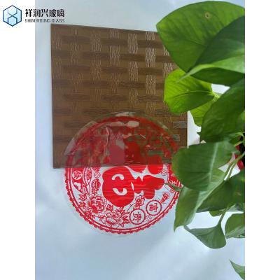 Cina 5mm 6mm 8mm Euro Bronzo Moru Flutato Tessuto di Rana Vetro Temperato Porta Armadio in vendita