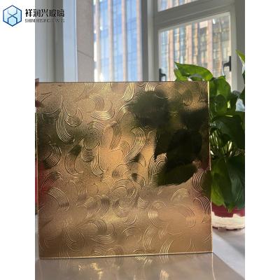 Cina 4mm 5mm 5.5mm Ultra chiaro/verde/marrone/bronzo/verde/azzurro/grigio/grigio vetro con disegni di flora in vendita