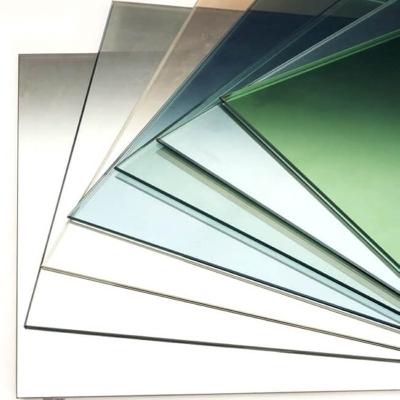 China Gehard glas voor gebouwen 3 mm-19 mm helder getinte grijze brons gelamineerd gehard Te koop