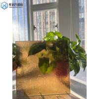 China Customization Brown/Bronze Color Patterned/Rolled/Figured Glass with Various Designs for sale